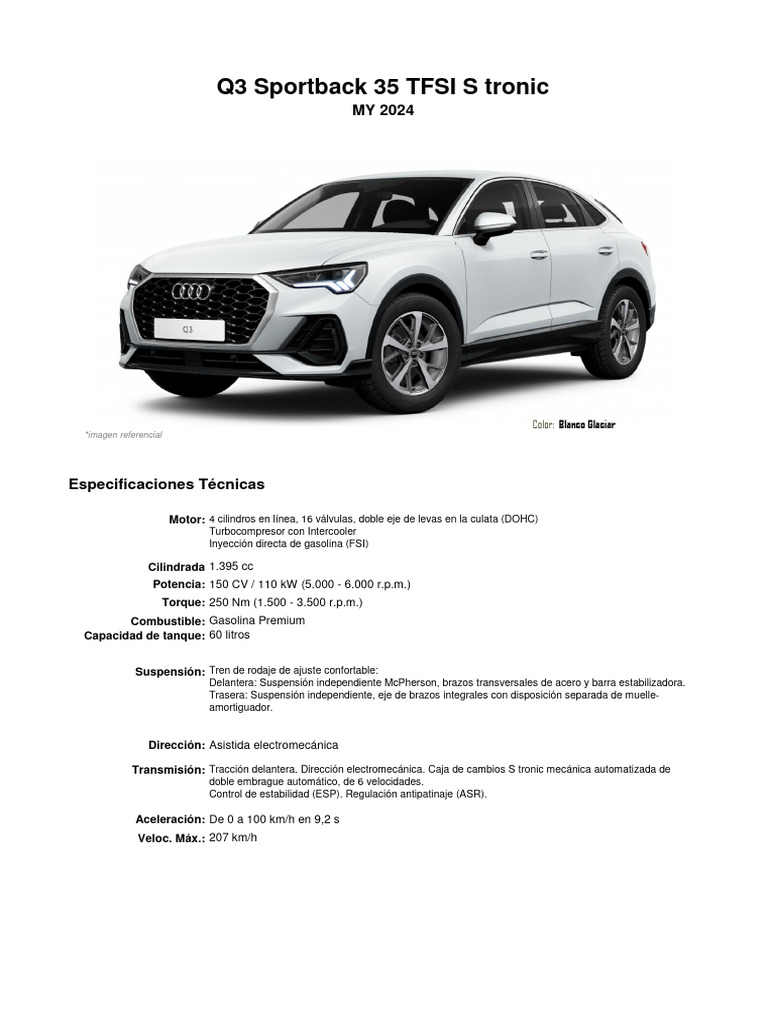 Q3 Sportback 35 TFSI S Tronic - MY 2024 (22) - Gustavo Zapana | PDF | Concesionario de coches ...