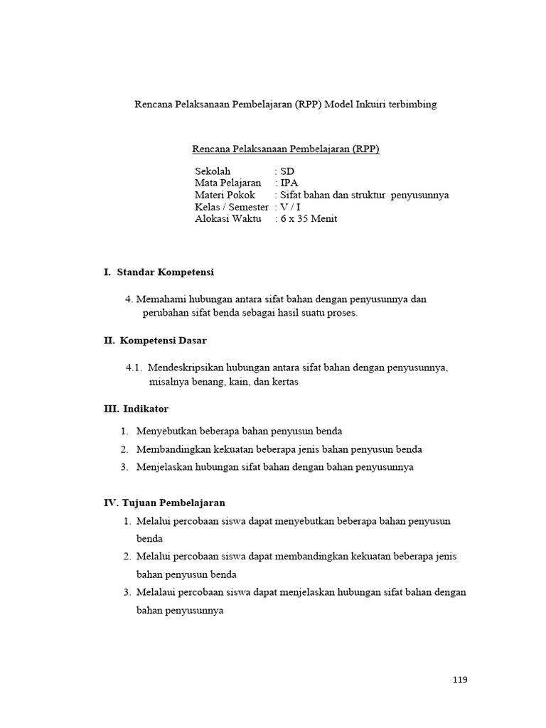 RPP Inkuiri Terbimbing | PDF