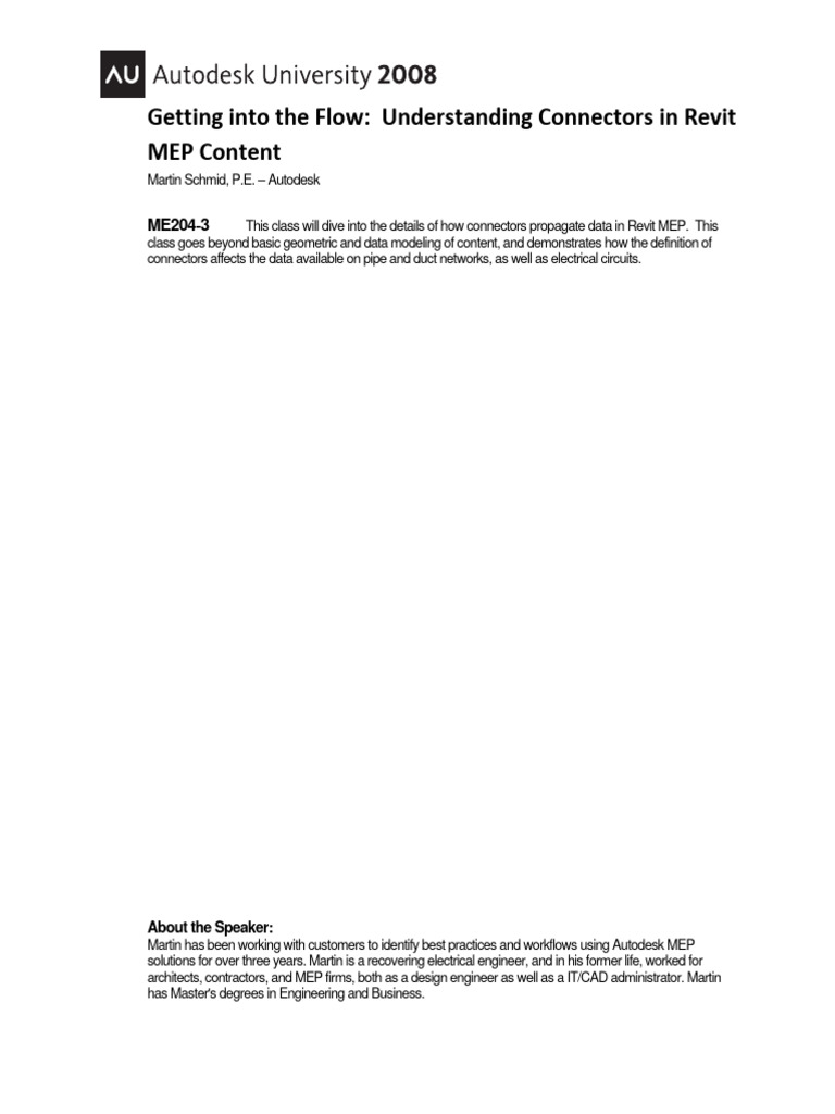 Connectors in Revit Mep Content | Download Free PDF | Autodesk Revit ...