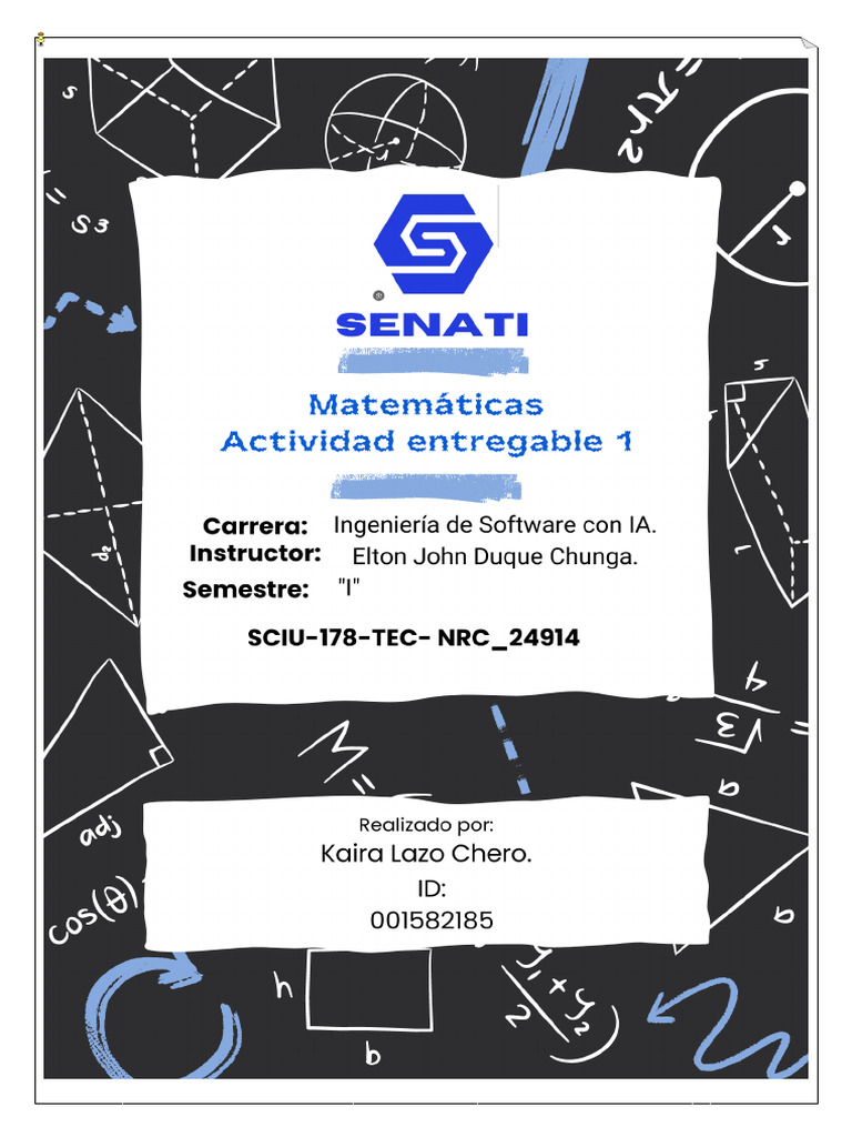 Entregable de Matematica 1 - SENATI | PDF
