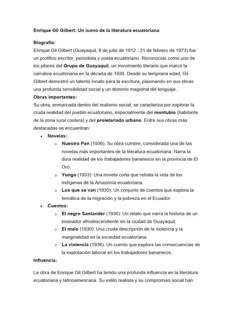 Enrique Gil Gilbert | PDF