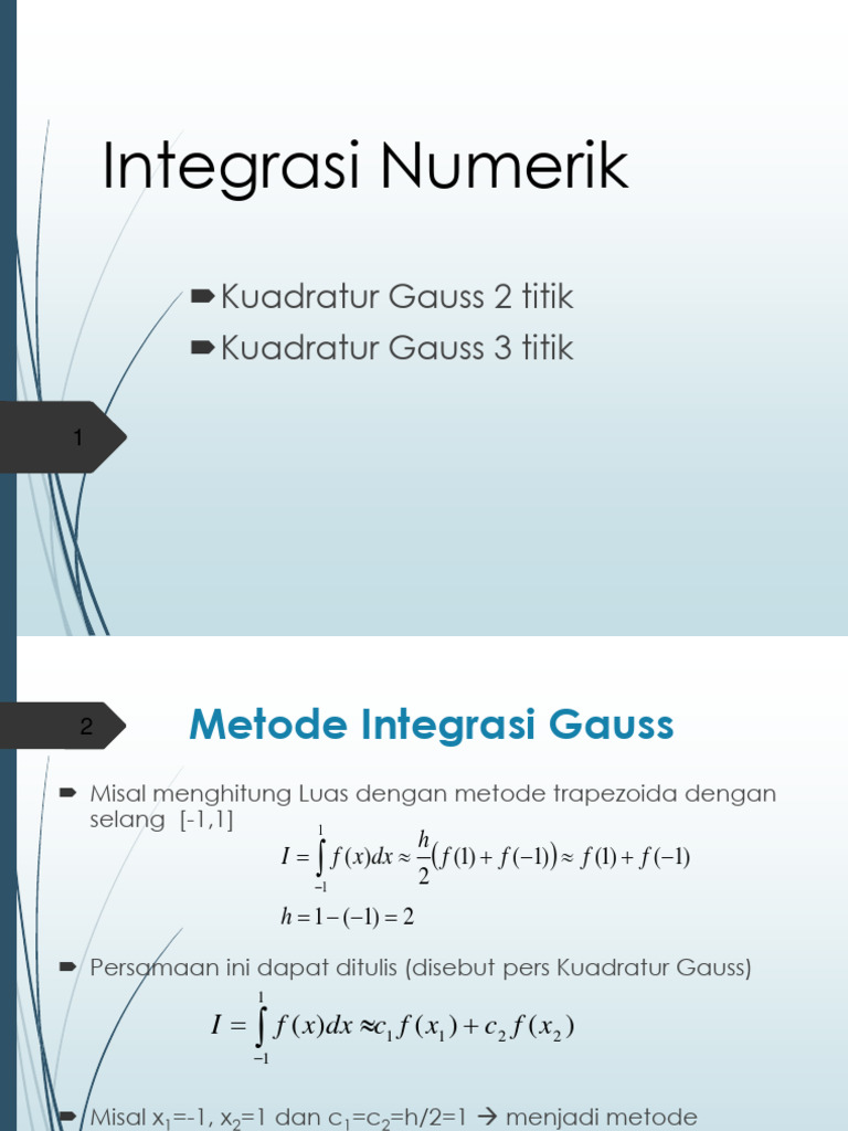 Integrasi Numerik - Gauss | PDF