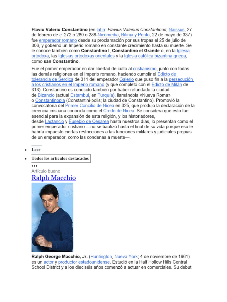 Ralph Macchio: Flavio Valerio Constantino (En | PDF | Constantino el grande