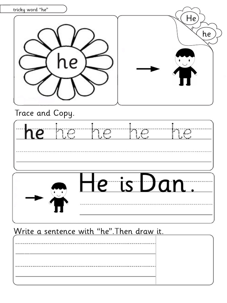Hehehehe: Tricky Word "He" | PDF