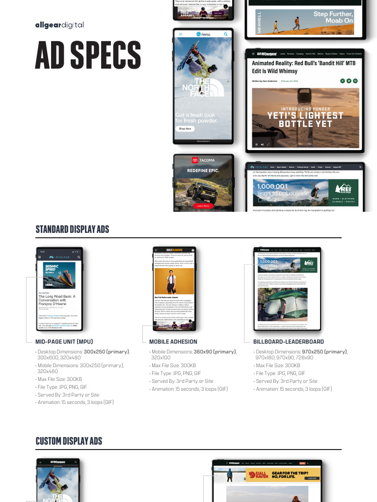 AllGear Digital Ad Specs | PDF | Adobe Photoshop | File Format