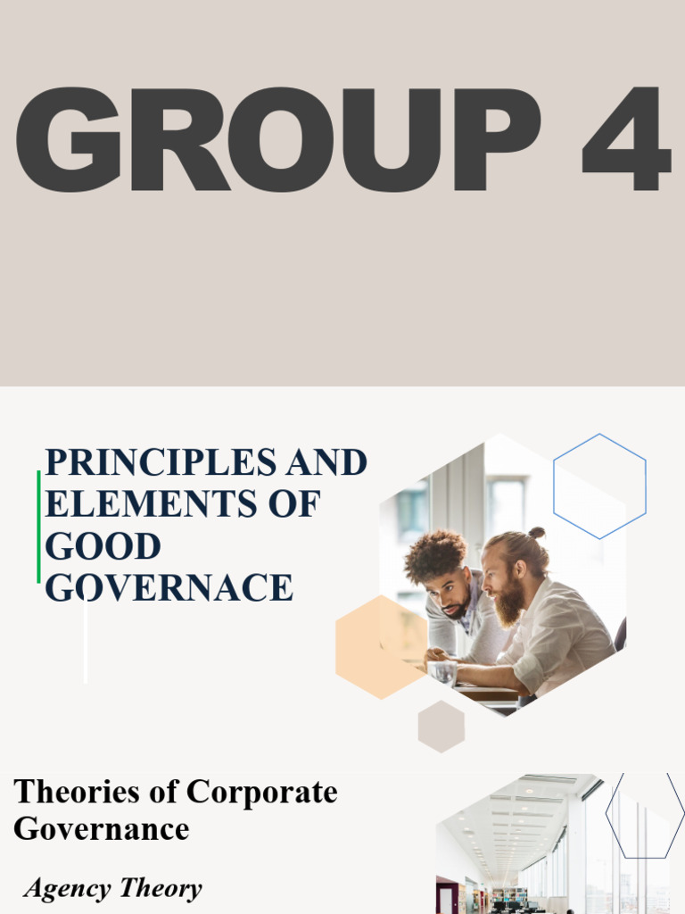 Principles of Good Corporate Governance | PDF | Corporate Governance ...