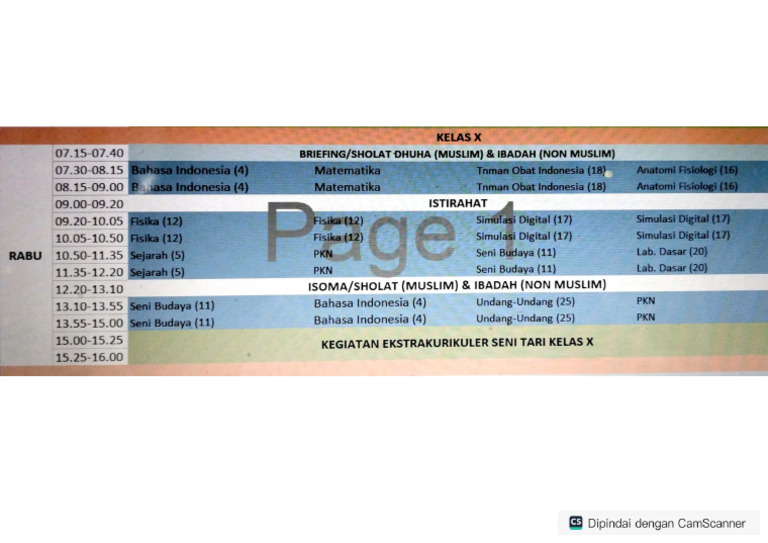Kelas X (Rabu.) | PDF