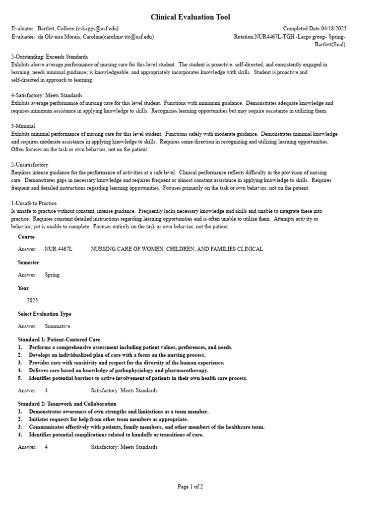 Mom Baby Clinical Rotation Evaluation | PDF | Evidence Based Medicine ...