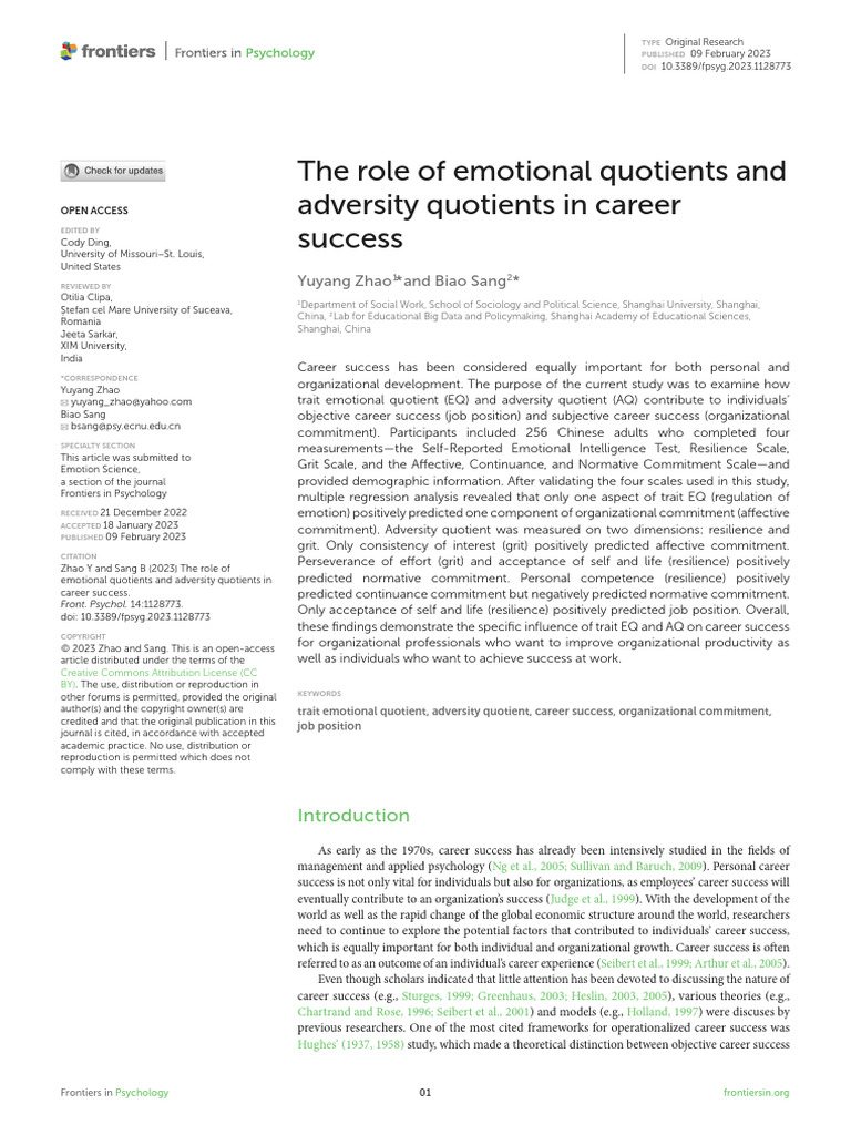 EQ Dan AQ International | PDF | Emotional Intelligence | Grit ...