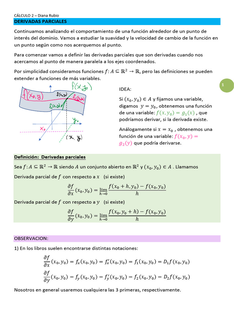 Funciones de Varias Variables - Derivadas Parciales | PDF | Derivado | Función (Matemáticas)