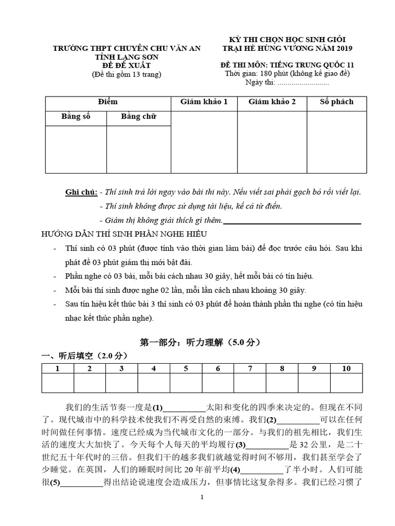 ĐỀ ĐỀ XUẤT - TRUNG 11 - THHV 2019 | PDF