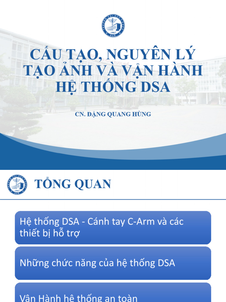 Nguyên Lý Tạo Ảnh, Cấu Tạo Và Vận Hành Hệ Thống DSA | PDF