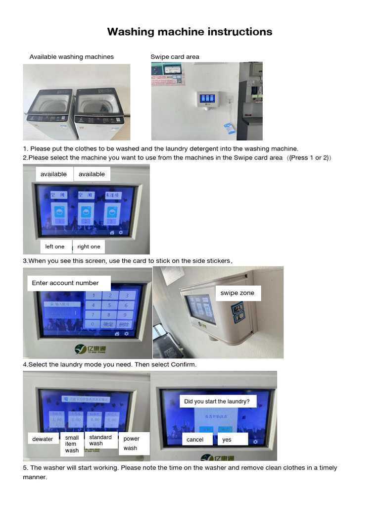 Washing Machine Instructions | PDF