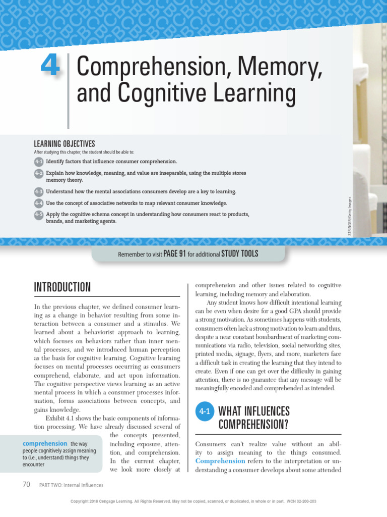 CB - Ch04 Comprehension, Memory, and Cognitive Learning | PDF ...