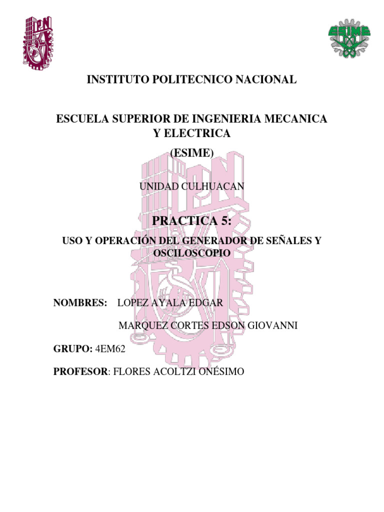 Practica 5 Mediciones | PDF | Amplitud | Frecuencia
