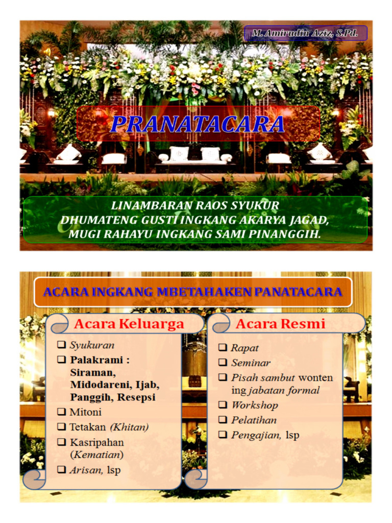 Teks Pranatacara Mantenan Jawi | PDF | Agama & Spiritualitas