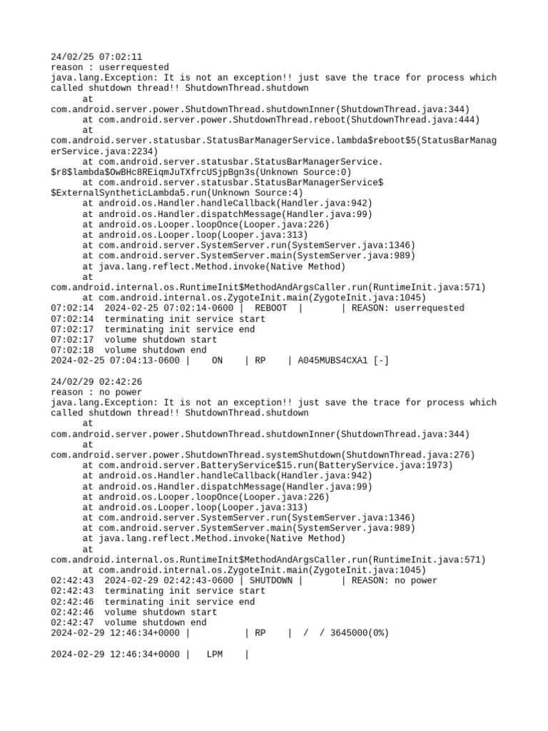 Power Off Reset Reason Backup | PDF | Java (Programming Language) | Computing