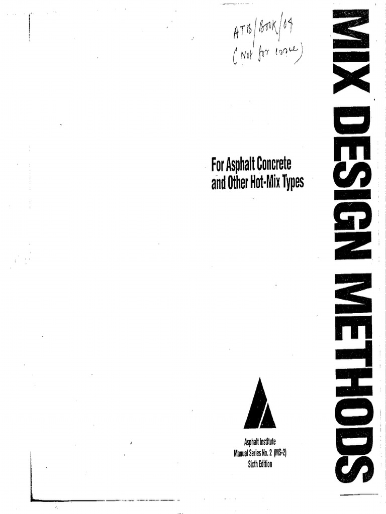 Asphalt Institute Manual Series MS-2 Mix - Design - Methods | PDF