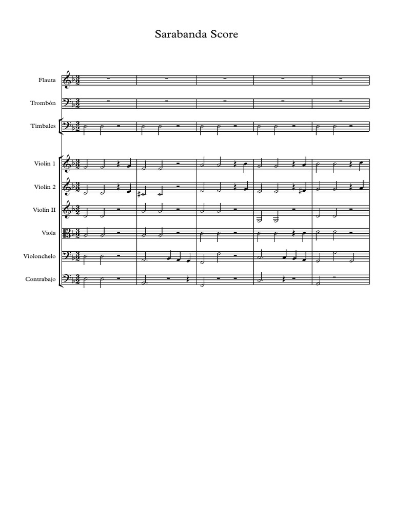 Sarabanda Score Completa-1 | PDF