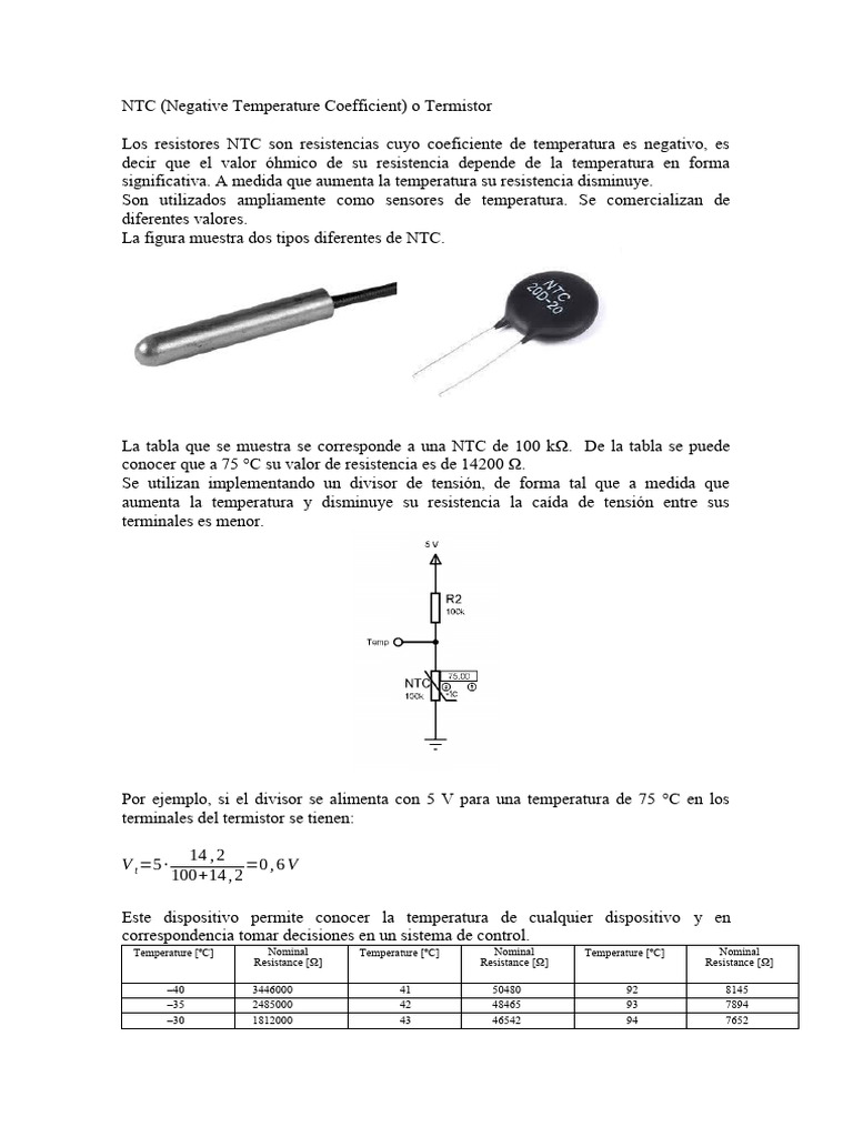 NTC Ok | PDF | Resistencia Eléctrica y Conductancia | Transferencia de calor