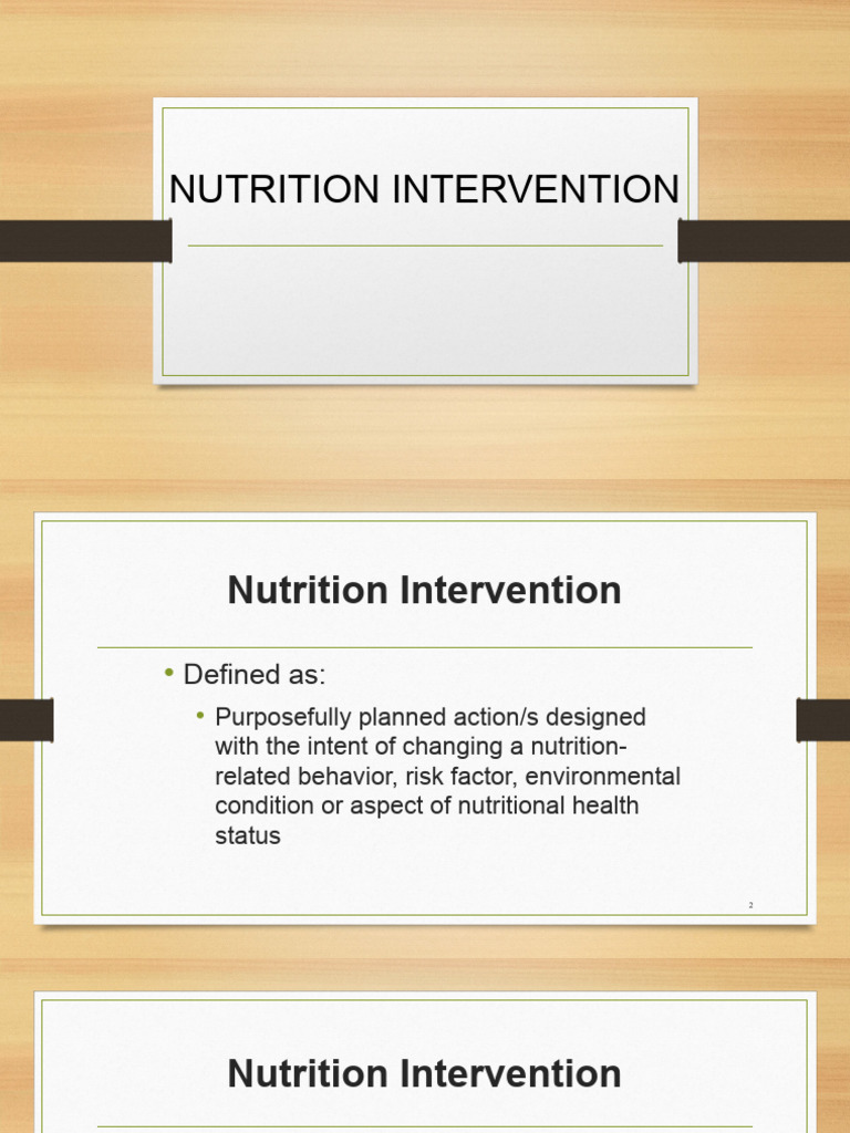 W. 10 11 Nutrition Intervention | PDF | Nutrition | Diet & Nutrition