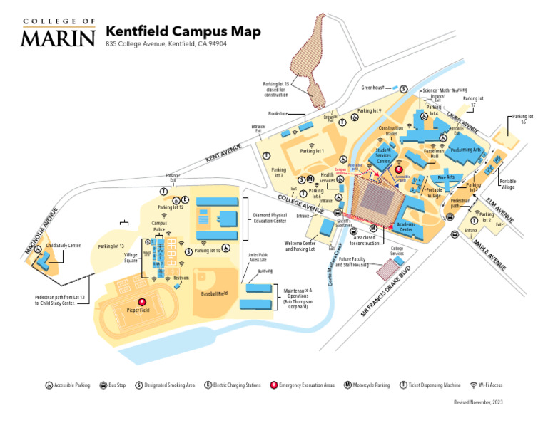 MarinCollegeKentfieldMap | PDF | Road Transport | Land Transport