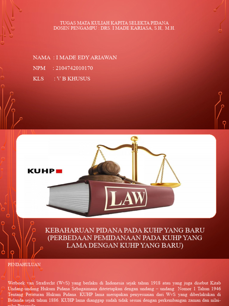 Perbandingan KUHP Lama dan Baru 2023 | PDF