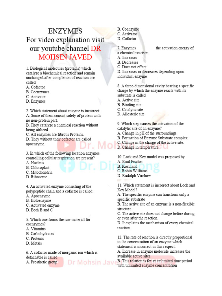 ENZYMES-1 | PDF | Enzyme | Enzyme Inhibitor