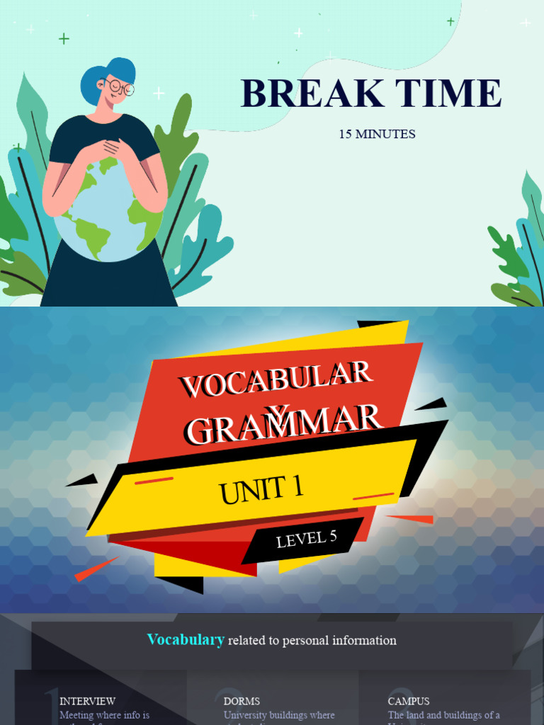 UNIT 1 Vocabulary - Grammar | PDF | Noun | Plural