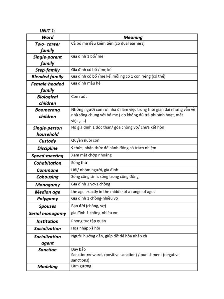 Vocab Final Examination | PDF