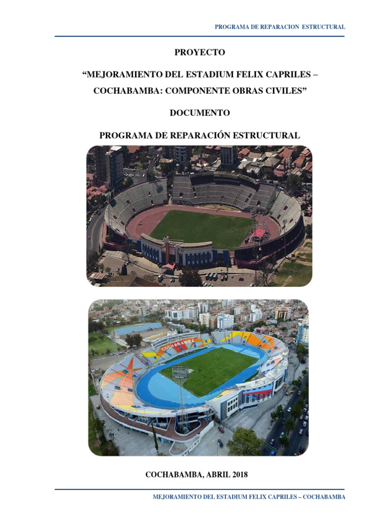 Informe Patologia Felix Capriles Cochabamba | PDF | Hormigón ...