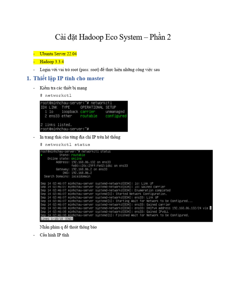 Cai Dat Hadoop Cluster | PDF