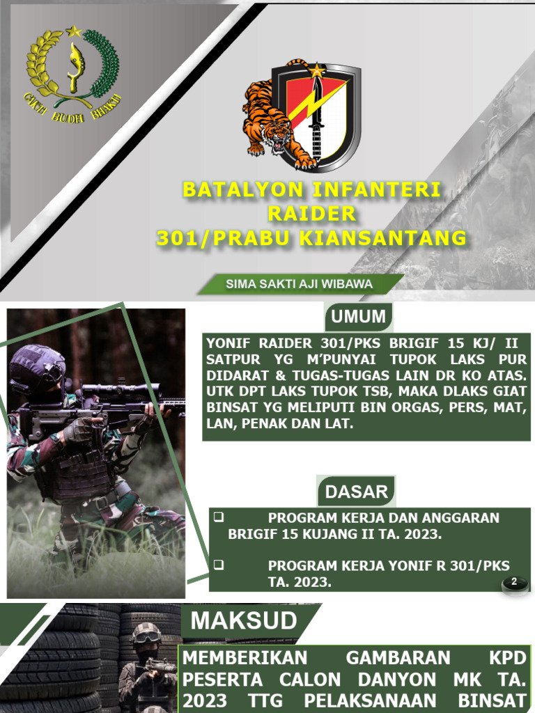 Pelaksanaan Binsat Yonif Raider 301 | PDF