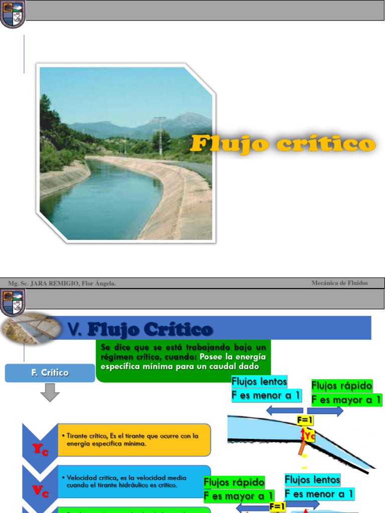 Flujo Crítico. Energía Esp - Energía Mín. | PDF | Descarga (hidrología ...