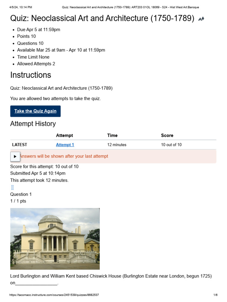 Quiz 1 Neoclassical Art and Architecture (1750-1789) | Download Free ...
