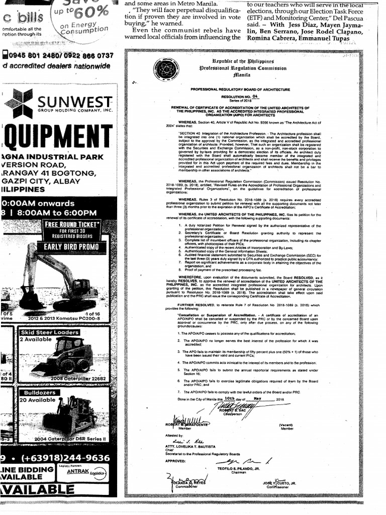 PRBOA Resolution Philippine Star | PDF