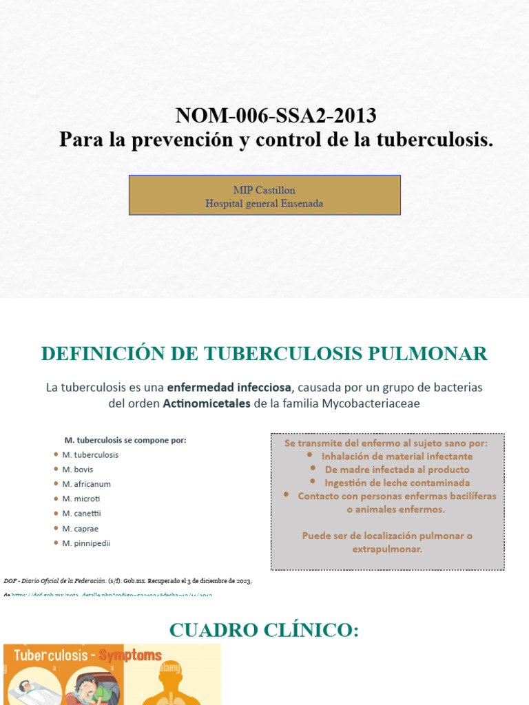 Prevención y Control de Tuberculosis | PDF | Tuberculosis | Microbiología