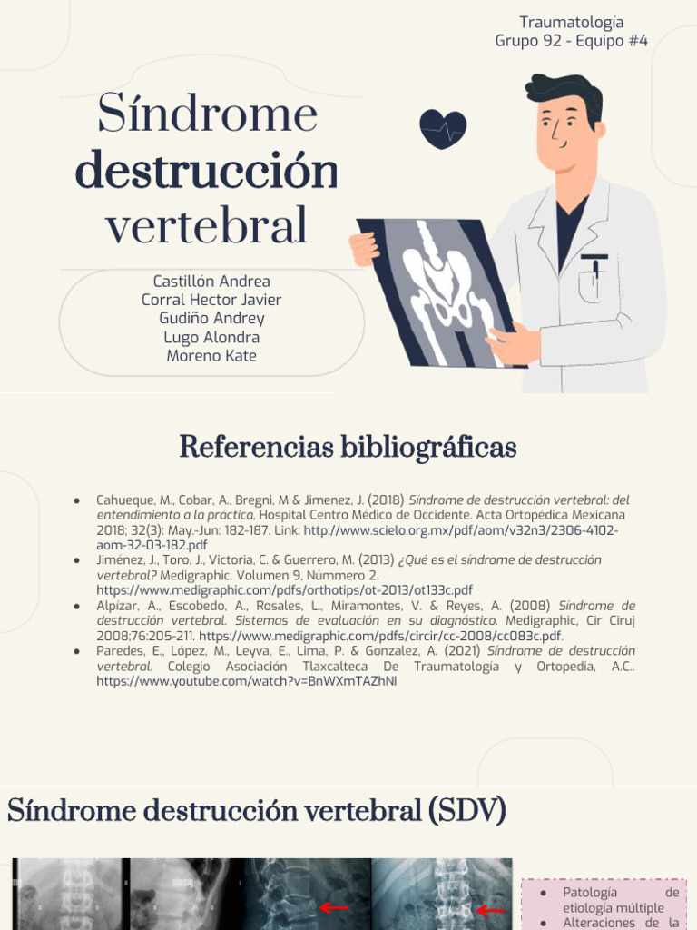 Síndrome de Destrucción Vertebral | PDF | Osteoporosis | Metástasis