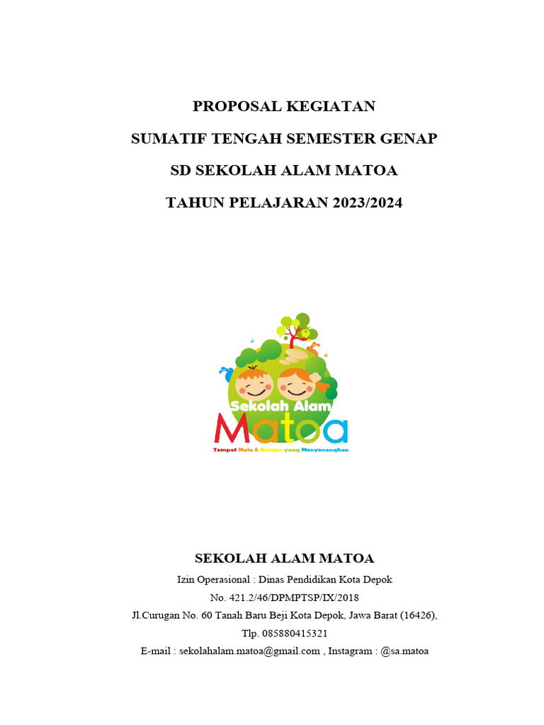 Proposal STS Ganjil TA Baru | PDF