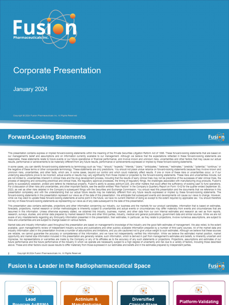 FUSN JPM 2024 Corp Presentation Final | PDF | Phases Of Clinical ...