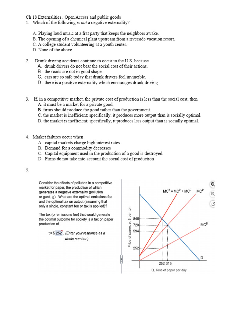 CH 18 Externalities | Download Free PDF | Externality | Profit (Economics)