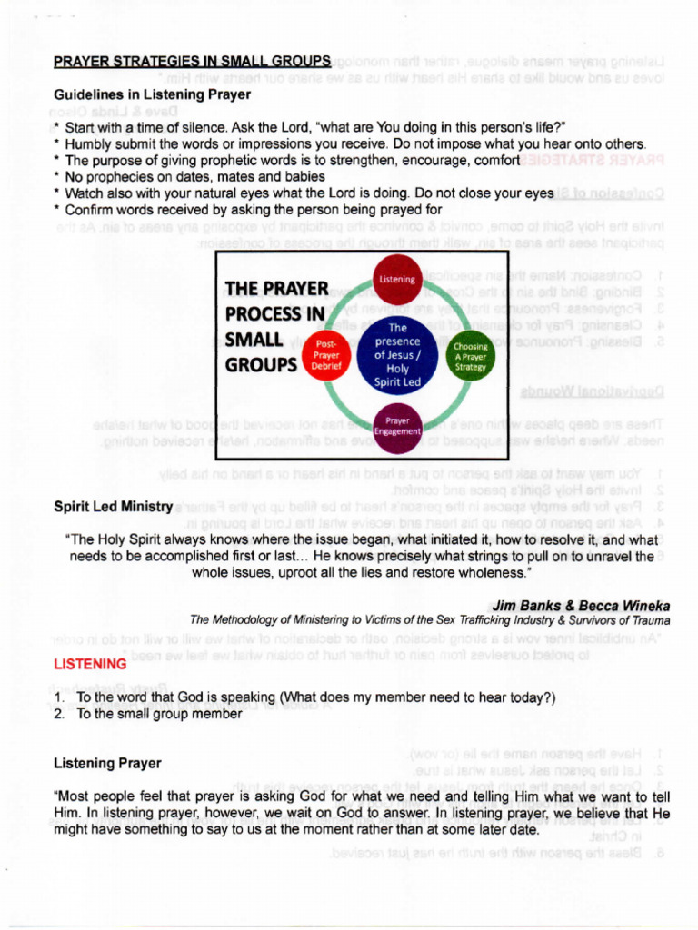 Prayer Strategies For Small Group | PDF