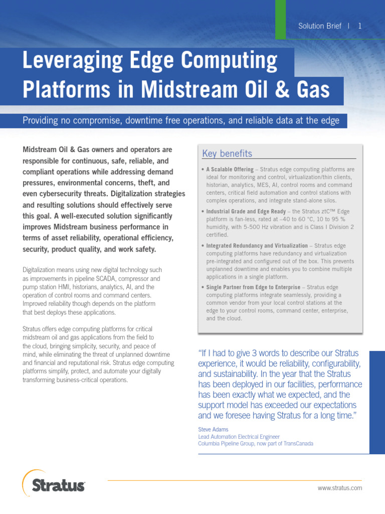 Edge Computing For Midstream - Leveraging Edge Computing Platforms in ...