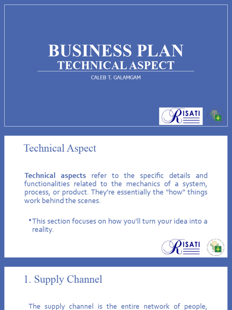 Business Plan TECHNICAL ASPECTS | PDF | Supply Chain | Inventory