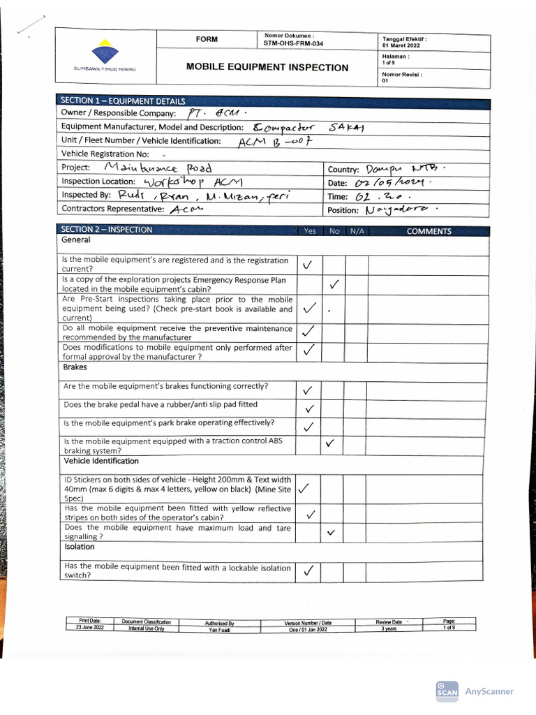 Commisioning Compactor ACM-B007 | PDF