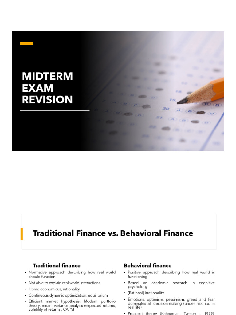Midterm Revision | PDF | Behavioral Economics | Psychological Concepts