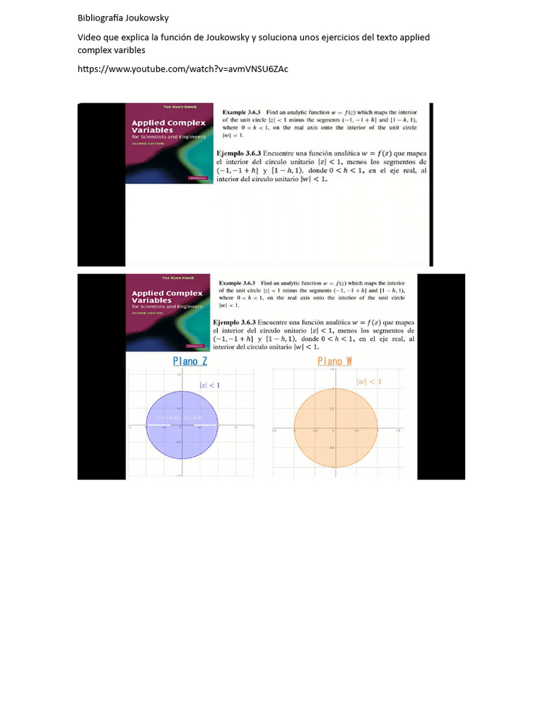 Función de Joukowsky y Ejercicios | PDF