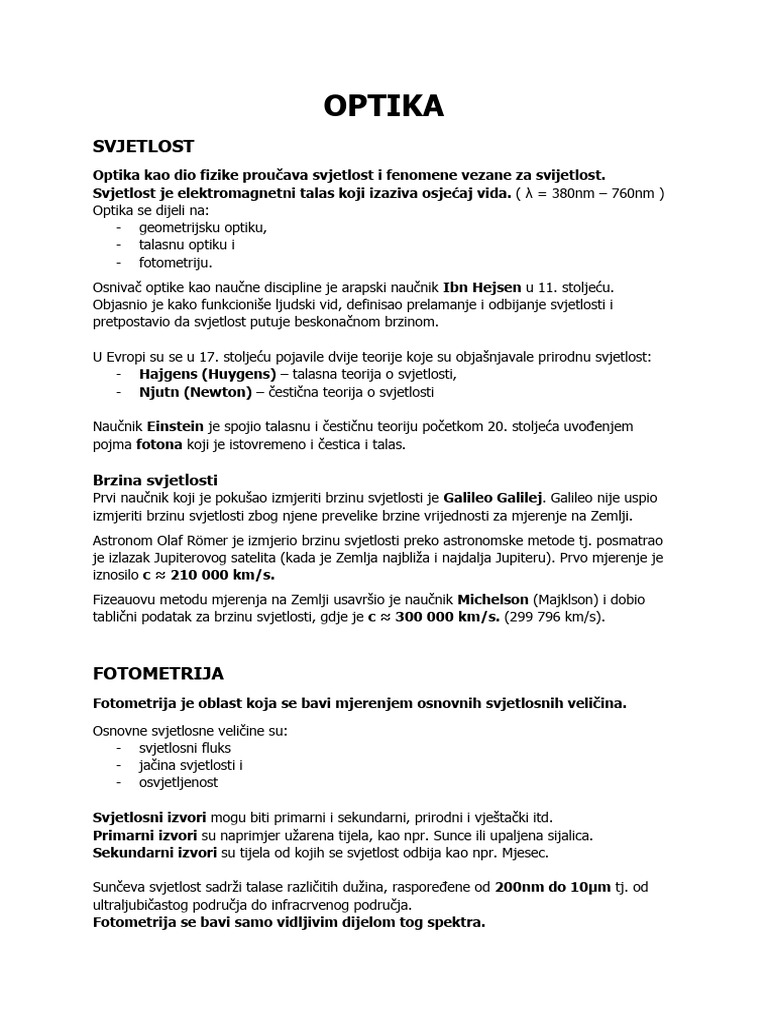 Optika 1 | PDF