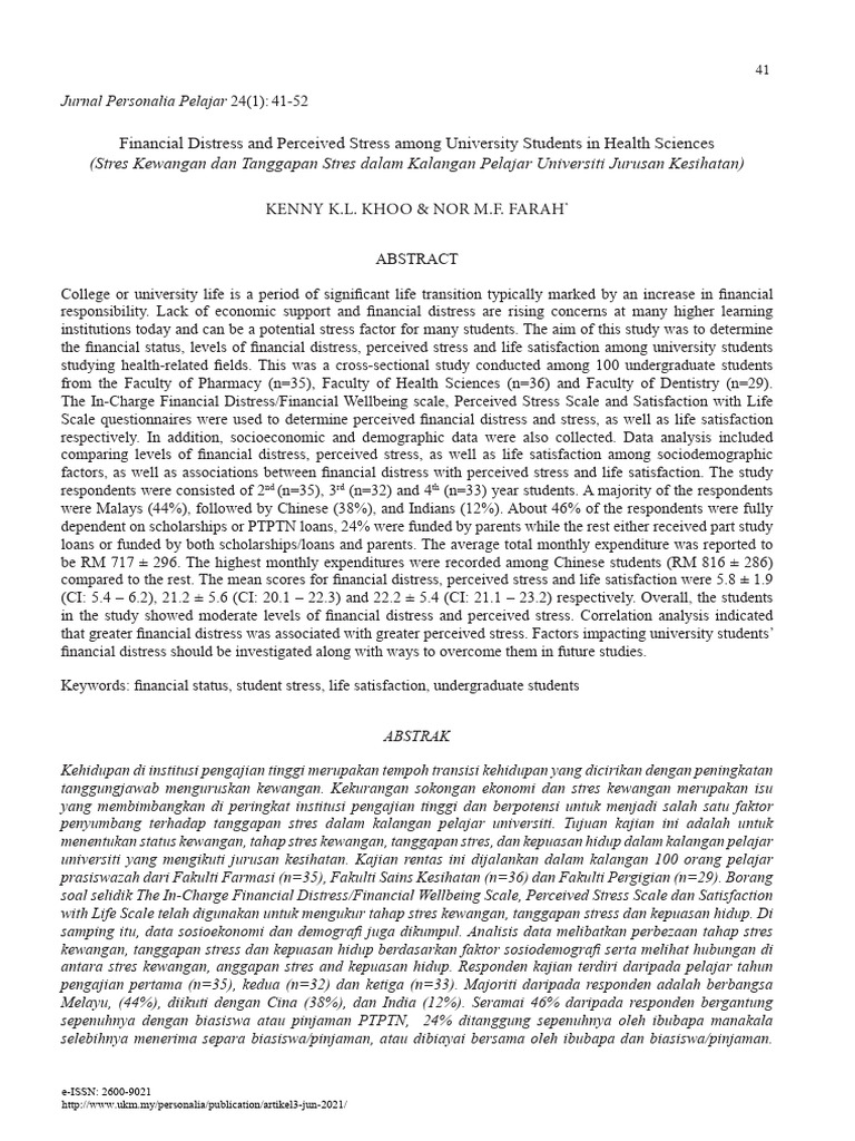 Artikel 3 - Dr. Nor Farah Mohamad Fauzi - FSK 5 | PDF | Mental Health ...