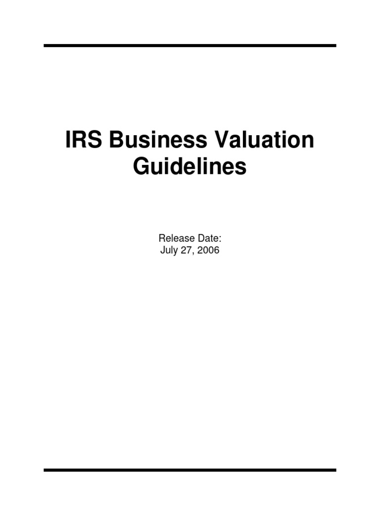 IRS_BV_Guidelines | PDF | Real Estate Appraisal | Valuation (Finance)